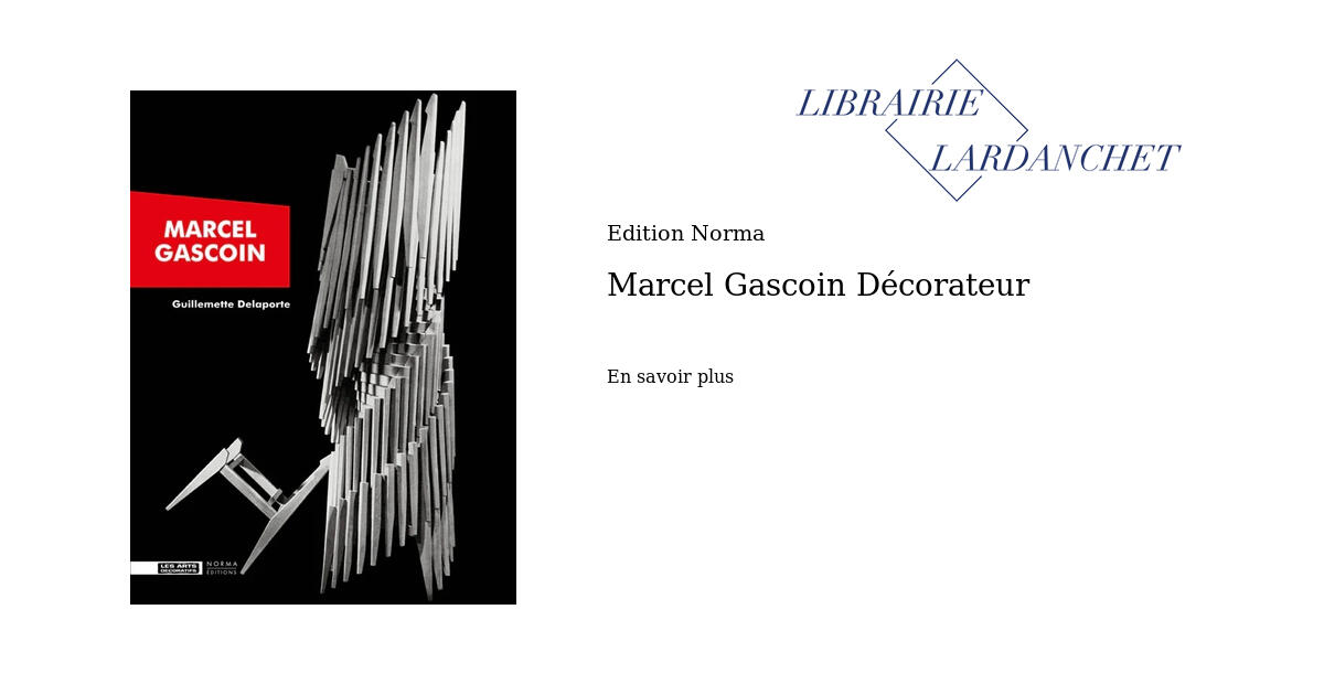 Marcel Gascoin Décorateur | Librairie Lardanchet Paris