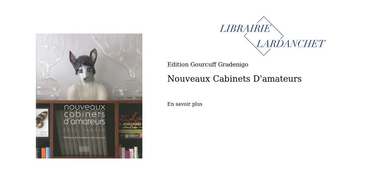 Nouveaux Cabinets D'amateurs | Librairie Lardanchet Paris