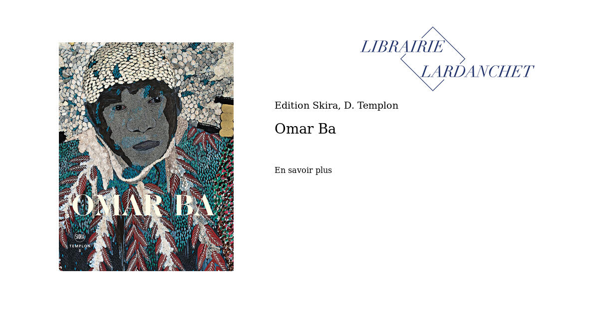 Omar Ba | Librairie Lardanchet Paris