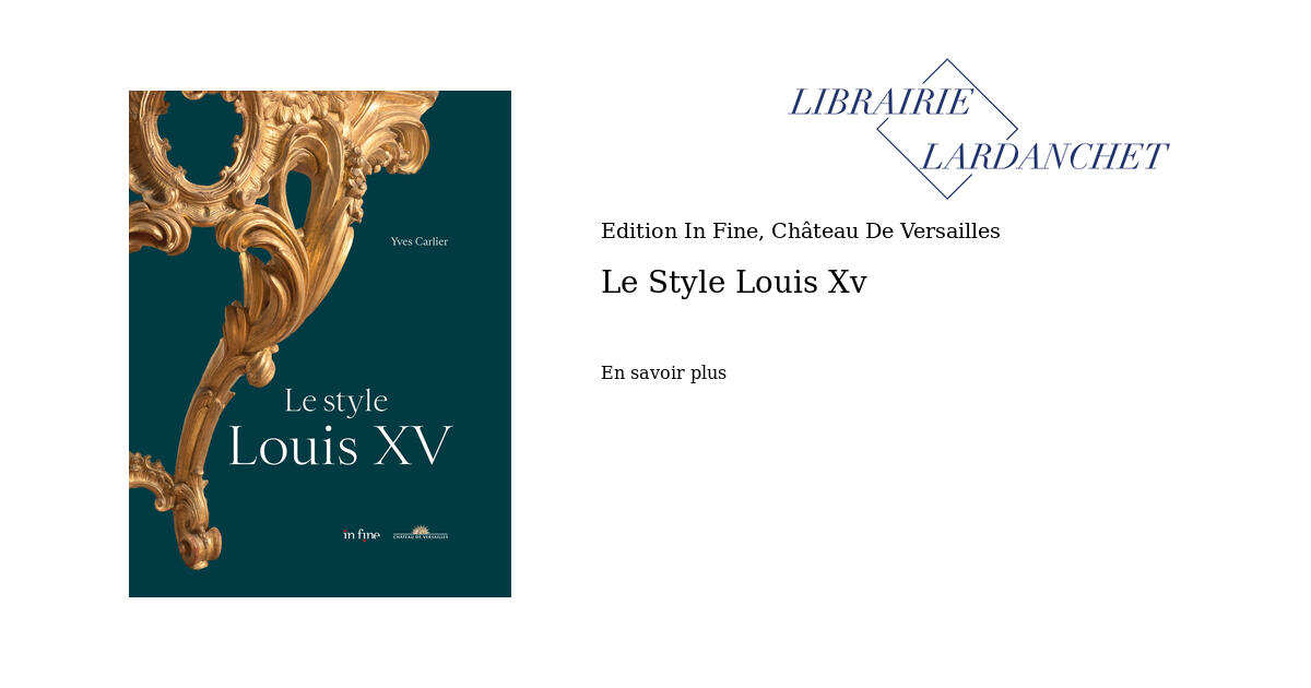Le Style Louis Xv