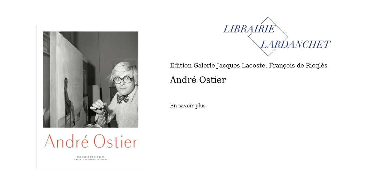 André Ostier | Librairie Lardanchet Paris